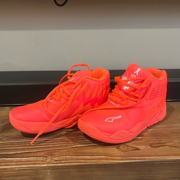 Puma | Shoes | Melo Puma Pink Sneakers With Hightop Design And ...